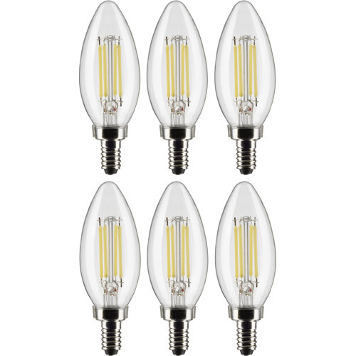 Satco 60 Watt Equivalent B11 E12/Candelabra Dimmable LED Bulb & Reviews ... Satco 60 Watt Equivalent B11 E12/Candelabra Dimmable LED Bulb & Reviews ...